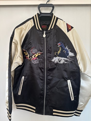 Sukajan Godzilla Mothra Embroidery Jacket L size 100% polyester Japan ...