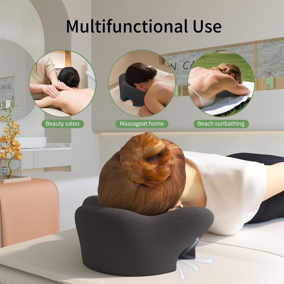 Massage Pillow Face Down - Headrest Face Pillow for Bed, After Post-Eye ...