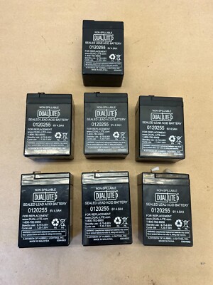 Dual-Lite 0120255 Sealed Lead Acid Battery - Lot of 7 | eBay