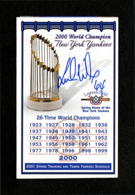 TWDS 2001 NEW YORK YANKEES SPRING TRAINING SCHEDULE LUKE WILCOX ...