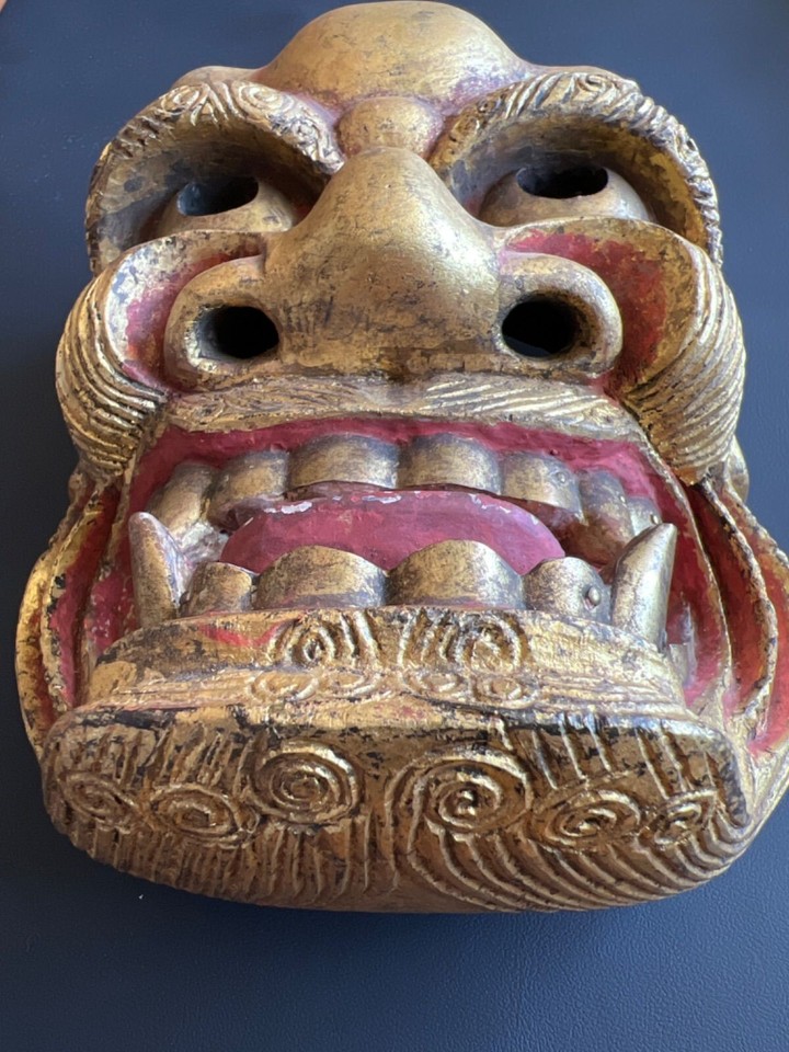 Japanese Traditional Noh Mask Omen Kabuki 610-L38 | eBay