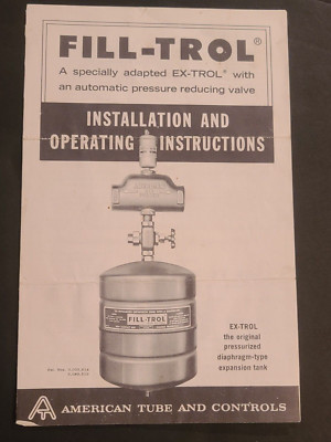 Fill-Trol Installation and Operating Instructions | eBay