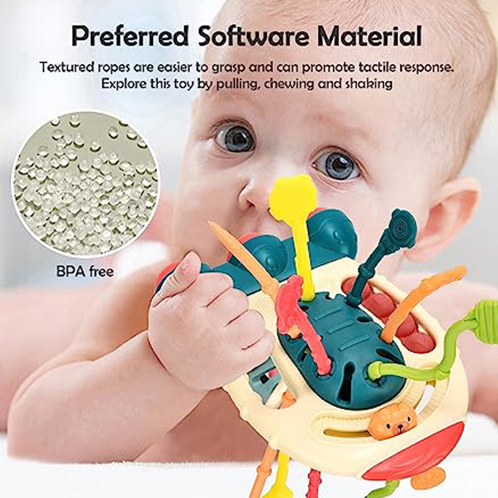 Baby Pull String Activity Finger Interactive Development Montessori ...