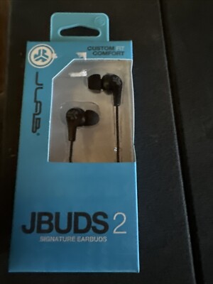 JBuds 2 Signature Earbuds Fit Comfort 3 Tip Sizes Black NEW | eBay