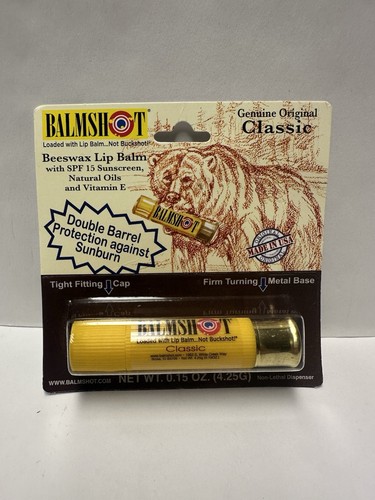 NEW BALMSHOT BEESWAX LIP BALM SPF 15- SHOTGUN SHELL | eBay