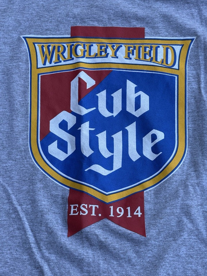 Vintage Wrigley Field Chicago CUB STYLE Gray Medium T Shirt Harry Caray ...