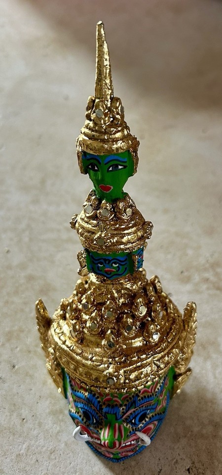 Tossakan 3 face Mask Thai Khon Dance Handmade Painting Khon head Ravana ...