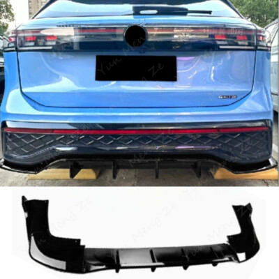 For Volkswagen Tiguan R-Line 2021-2024 Gloss Black Rear Bumper Diffuser ...
