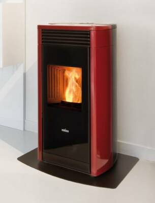 Stufa a pellet Ravelli Ecoteck RV100 10 kW aria ventilata alluminio e ...