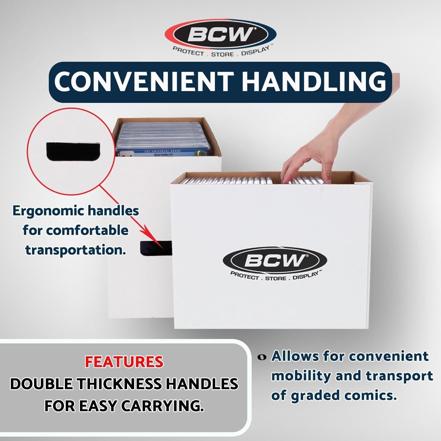 (5) BCW Graded Corrugated Cardboard Comic Book Box Holds 35-40 CGC ...