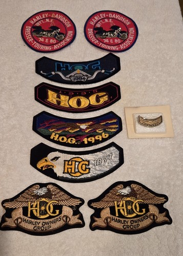 Harley Davidson Owners Group - HOG - Rocker Patches Lot of 8 PLUS 1 Pin ...