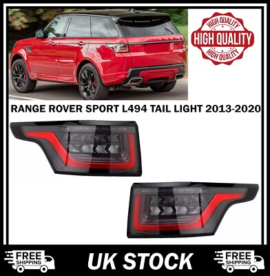 Pair Dynamic LED Rear Tail Light Brake Lamp For Range Rover Sport L494 ...