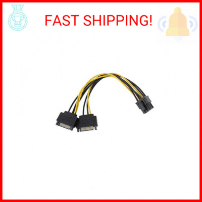 axGear Dual SATA to PCI-E Power Cable 15Pin SATA to 8 pin / 6 pin Video ...