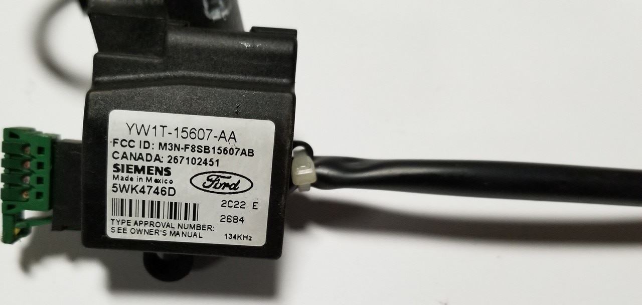 1998 99 00 01 2002 FORD MUSTANG ANTI THEFT PATS TRANSCEIVER YW1T-15607 ...