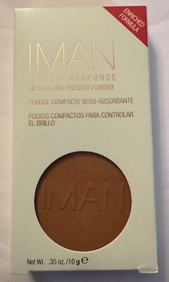 IMAN Cosmetics Perfect Response Oil Blotting Pressed Powder Shade Light ...