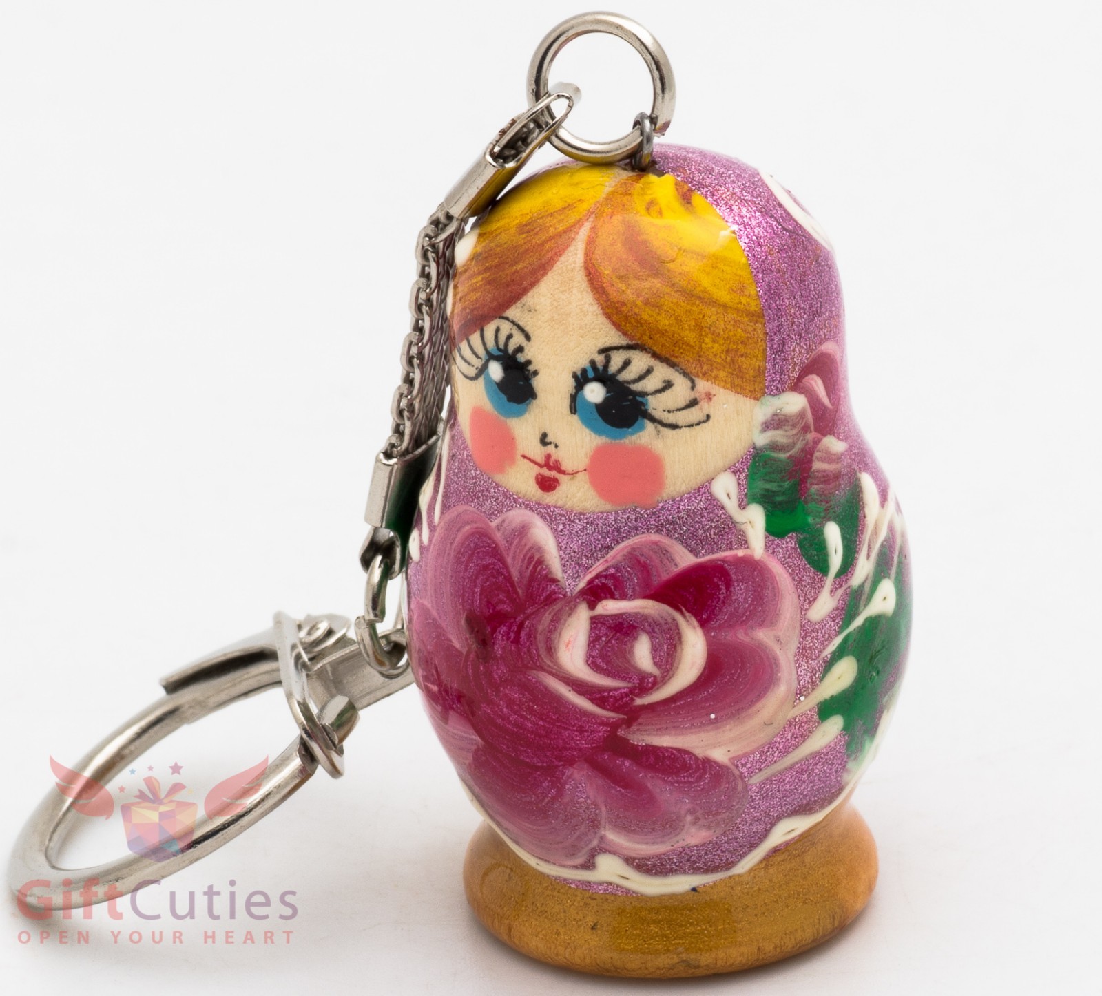 Russian Matryoshka Babushka Wooden Keychain souvenir toy hand painted ...