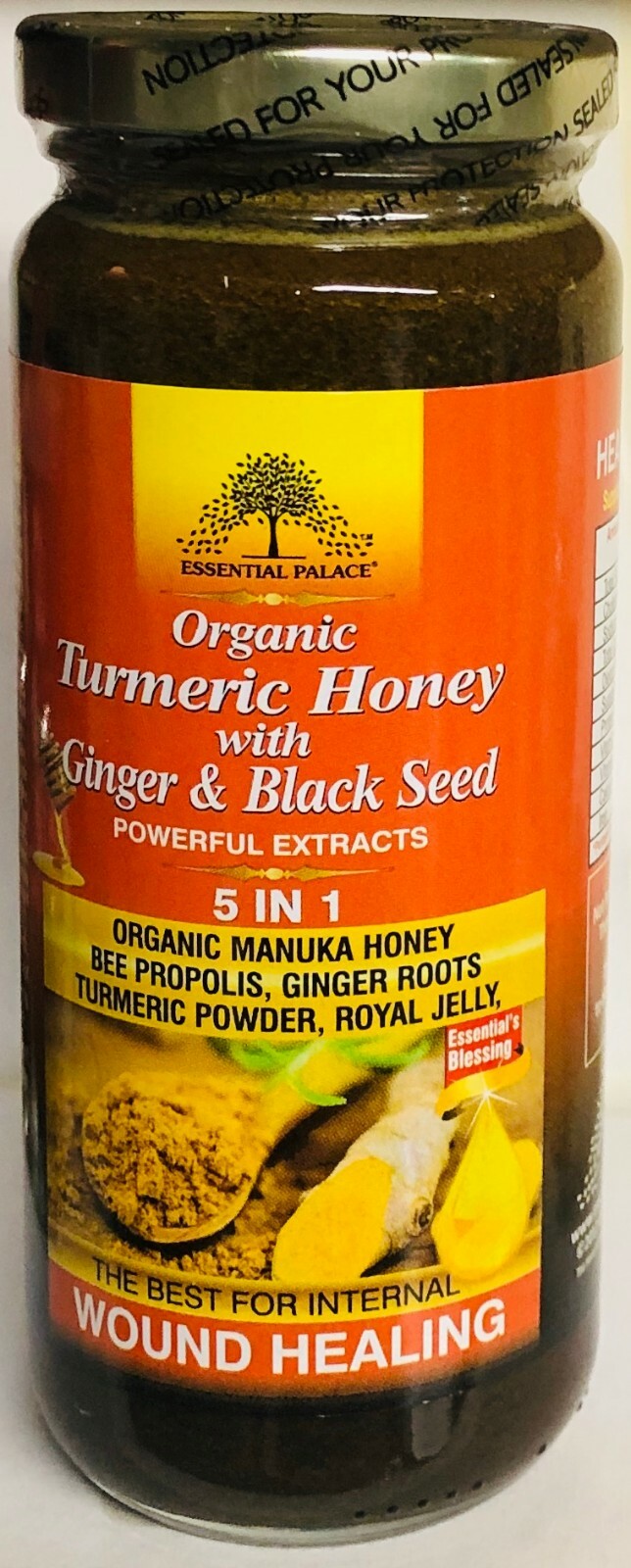 TURMERIC HONEY With Ginger & Black Seed By Essential Palace Great for ...