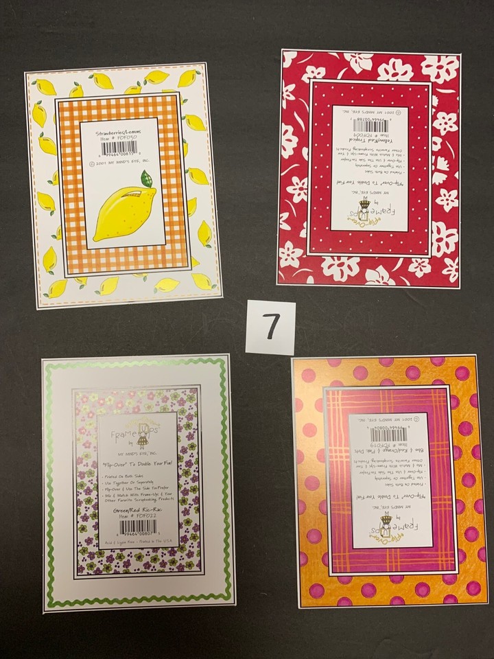 SET OF 4 MY MIND'S EYE FLIP OVER FRAME UPS 8 REVERSIBLE FRAMES ...