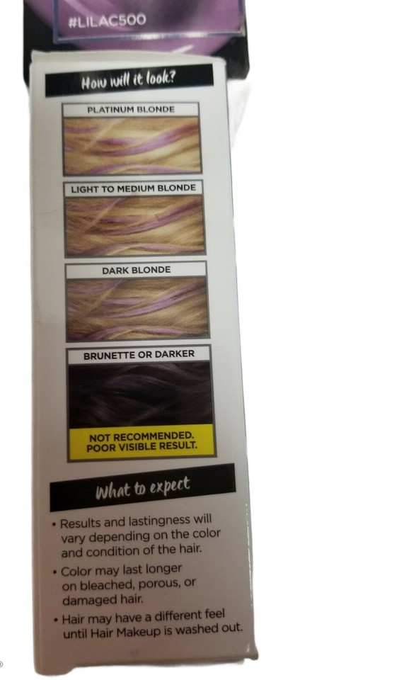 L'Oreal Paris Colorista Hair Makeup 1-Day Lilac Color, For Blondes Set ...