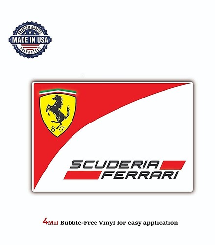 SCUDERIA FERRARI ITALY RACE RETRO LOGO VINYL DECAL STICKER CAR 4MIL ...