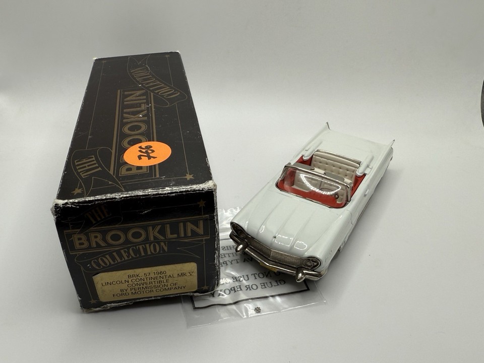 1:43 BROOKLIN MODELS BRK57 1960 Lincoln Continental MK V Convertible ...