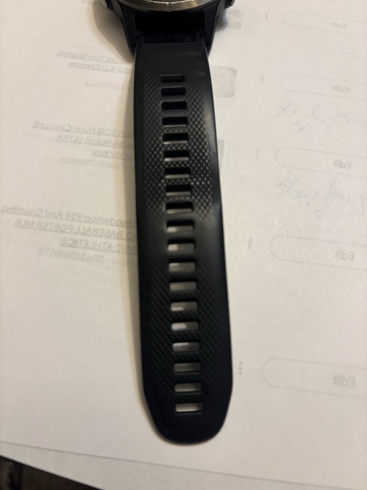 GARMIN FENIX 5 Crystal Face Stainless Steel Band GPS Watch no Charger ...