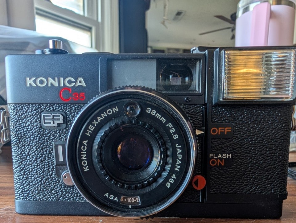 Konica C35 EF Black Point & Shoot 35mm Film Camera | eBay