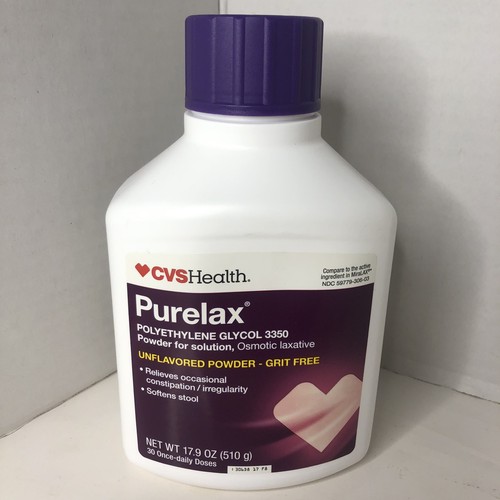 CVS Health Purelax Polyethylene Glycol 3350 Powder Unflavored 17.9 oz ...