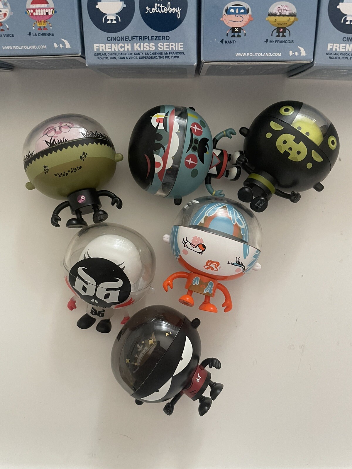 Rolitoland Mini- French Kiss Series Set of 6 Figures still in factory ...