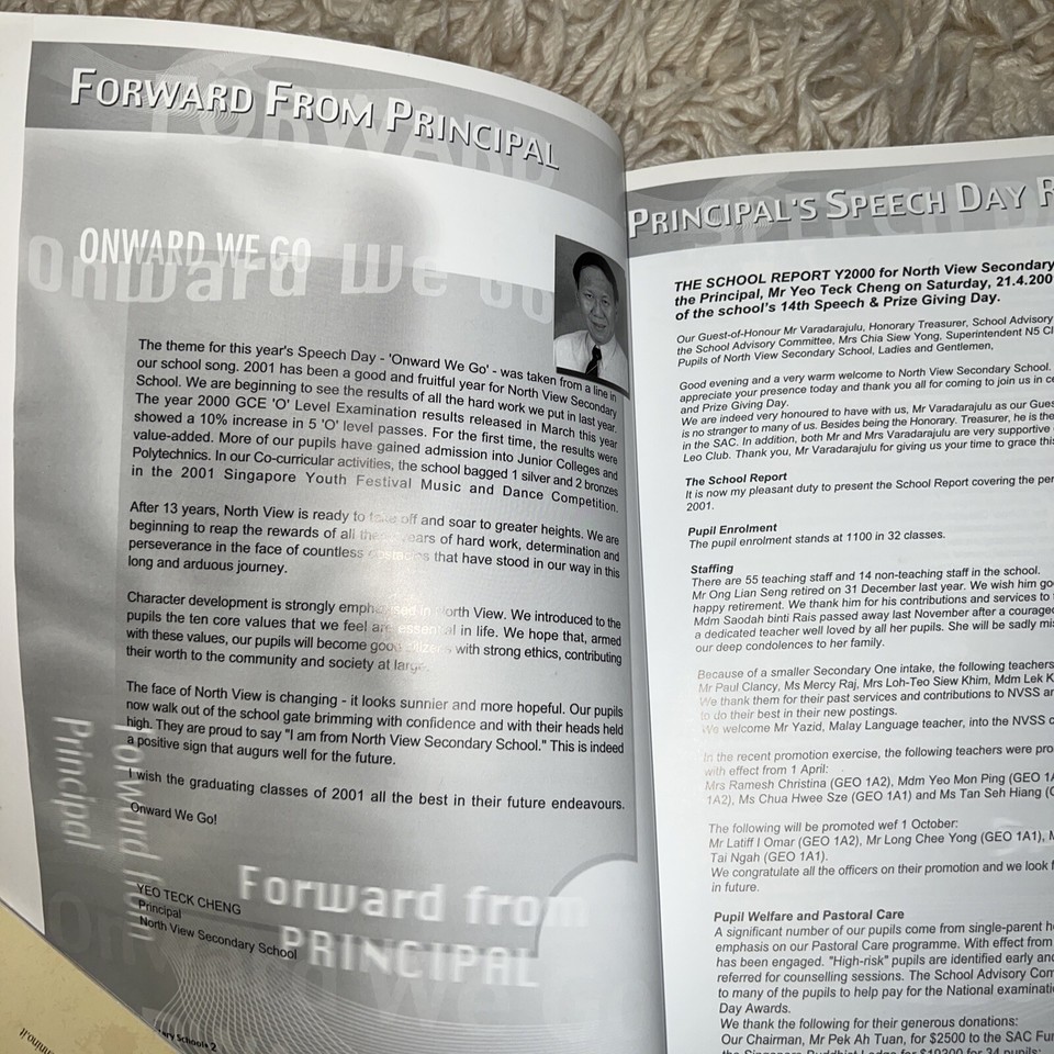 2001 North View Secondary School Singapore Yearbook Yeo Teck Cheng ...