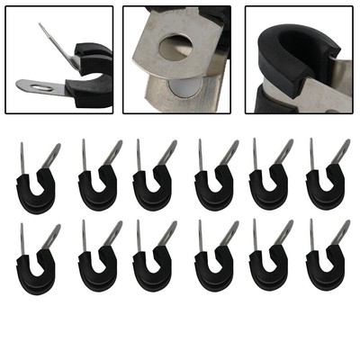 Brake Pipe Clips Rubber Lined P Clips For 5/16 Pipes (5mm) Lines Pack ...