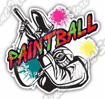 Paintball Gun Rifle Extreme Sports Car Bumper Window Vinyl Sticker ...