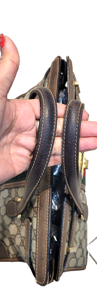 LIMITED EDITION~GUCCI~OPHIDIA~SHERRY LINE~GG MONOGRAM~TOTE/HANDBAG TURN ...