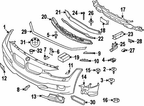Genuine BMW OEM 51117386152 Insert Air Inlet Middle for sale online | eBay