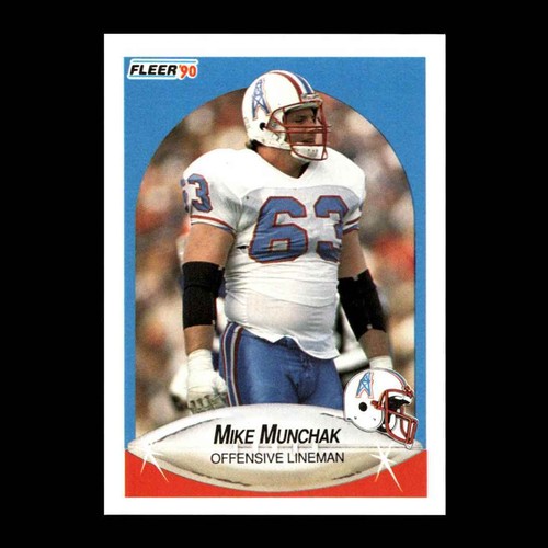 Mike Munchak 1990 Fleer Houston Oilers #134 R325B 36 | eBay