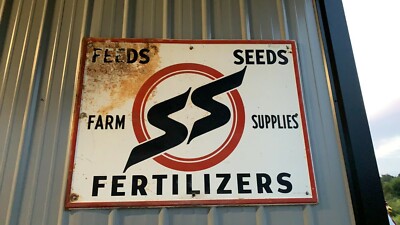 Vintage RARE 1963 Southern States Farm Seeds Feeds Fertilizer Sign 48 ...