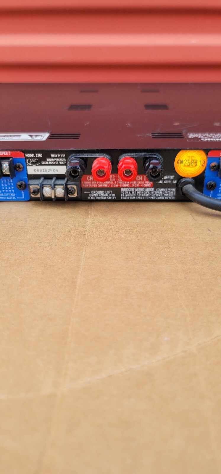 QSC 3200 Series Three 2-Channel Power Amplifier TESTED AND WORKS GREAT ...