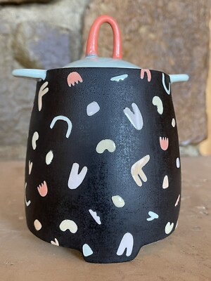 New! Adrienne Eliades Studio Pottery Lidded Tea Caddy / Jar Mint | eBay