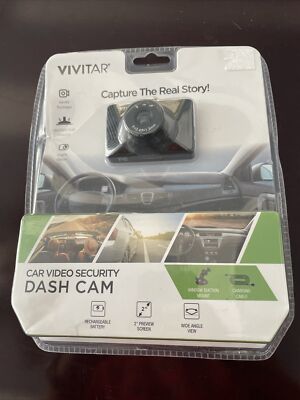 VIVITAR Car Video Security Dash Cam- Black DCM111N. New, Sealed ...