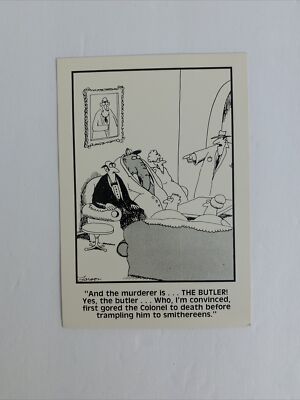 The Far Side Gary Larson Postcard Murderer Is The Butler Comic 1983 4 ...