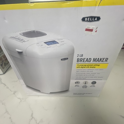 Bella Bread Maker 2Lb | Auto Mixes, Kneads, Rises, Bakes | 15 ...
