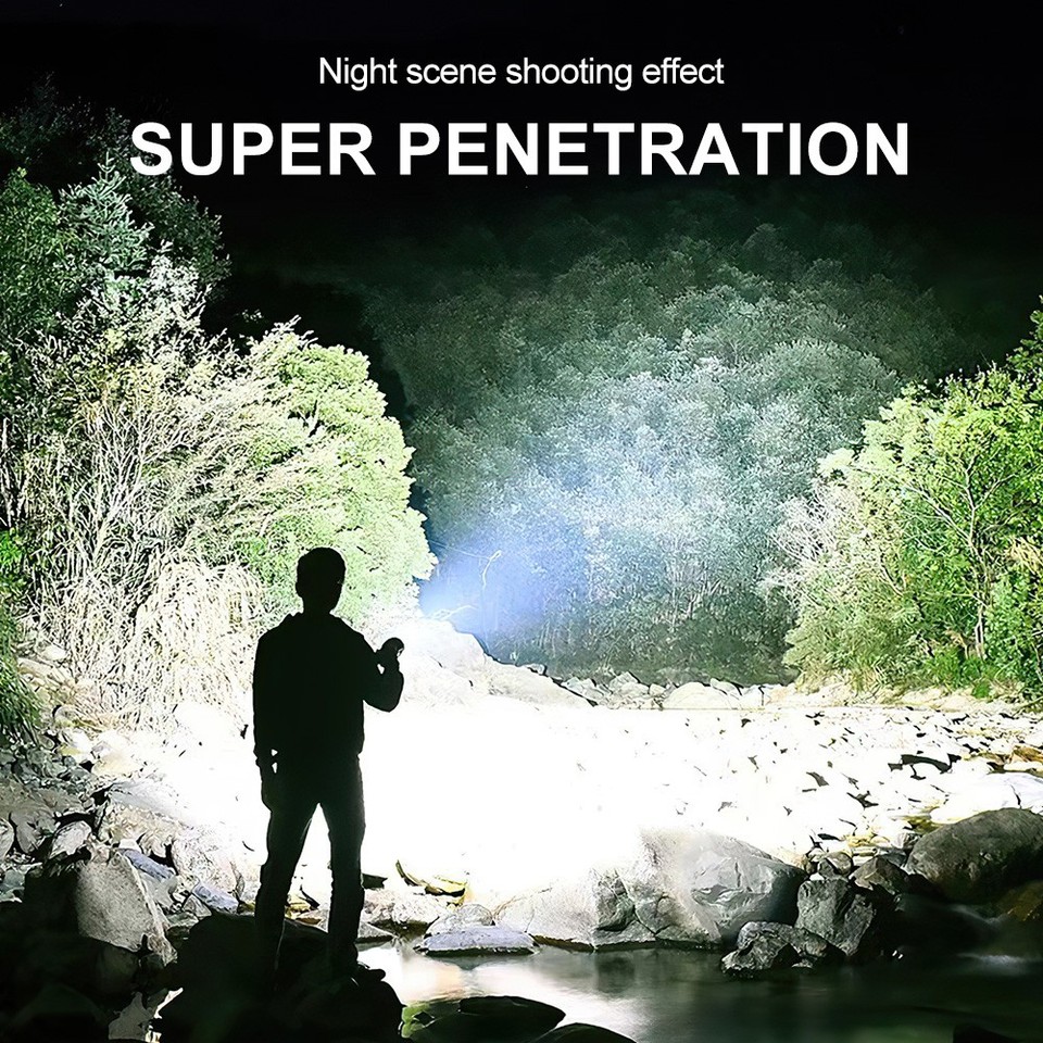 High Powered LED Searchlight Flashlight Super Bright Torch USB Rechargeable 2025 | eBay UK