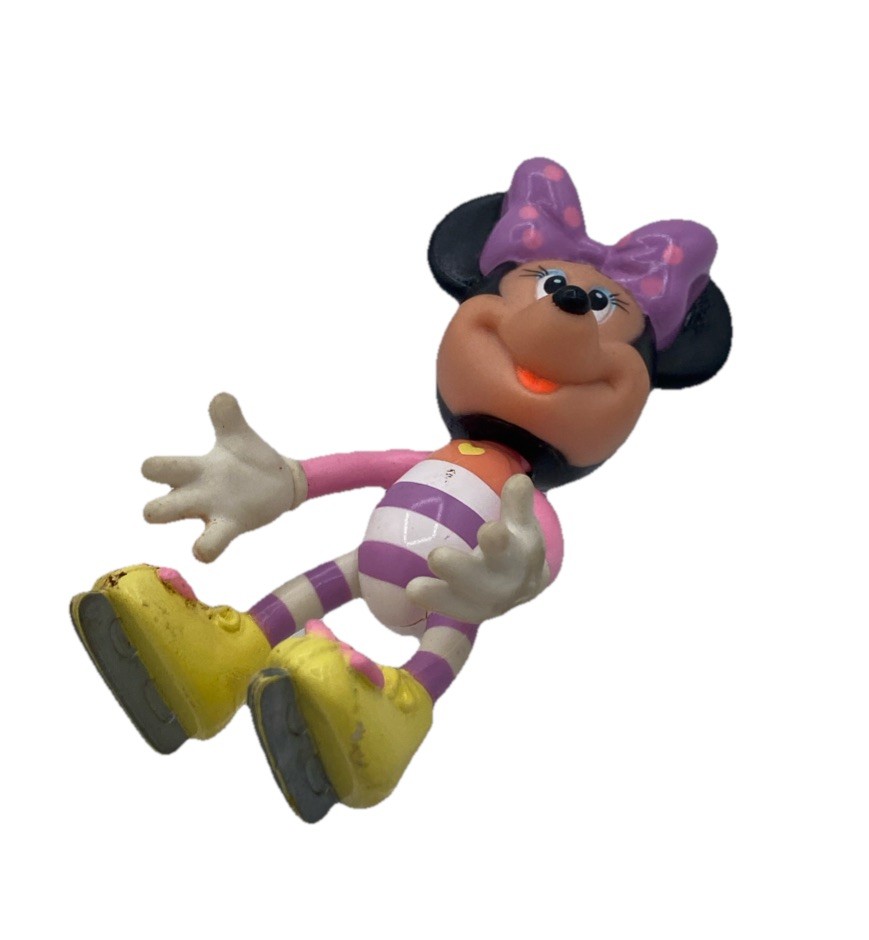 Vintage Disney Minnie Mouse Ice Skating 4 Inch Bendy | eBay UK