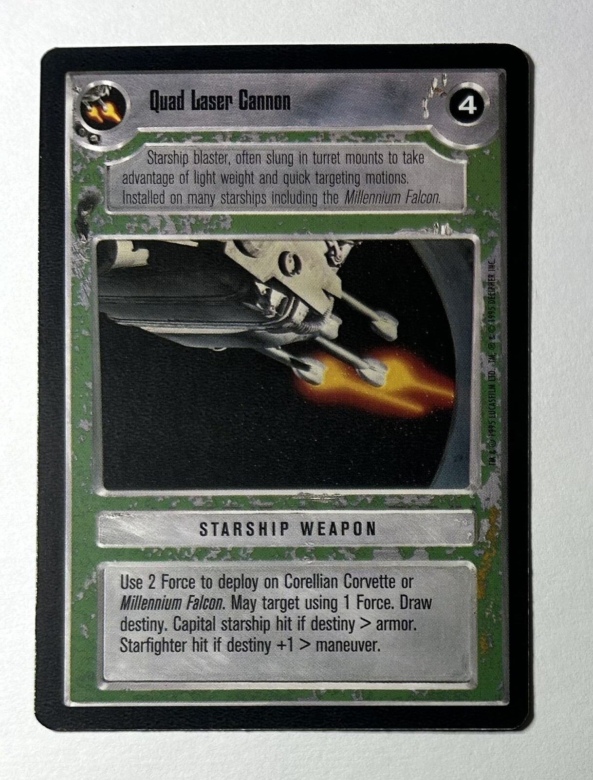 STAR WARS CCG PREMIER LIMITED EDITION QUAD LASER CANNON SWCCG UNPLAYED | eBay