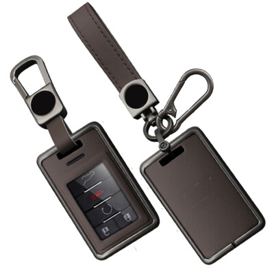 Zinc Alloy Leather Car Smart Key Fob Cover Case For Chevy C7 Corvette ...