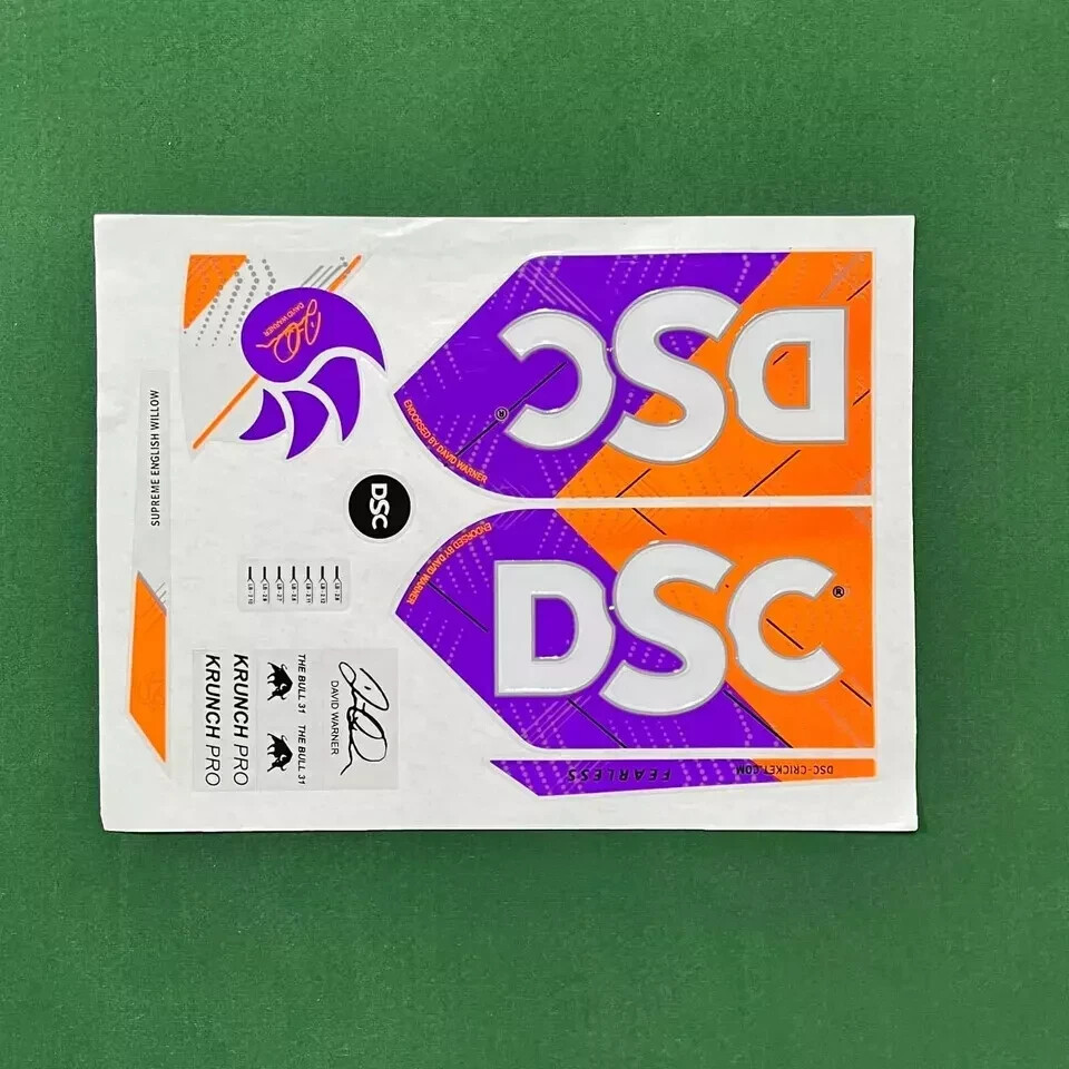 DSC KRUNCH PRO Cricket Bat 3D Highly Embossed Sticker-FEARLESS DSC ...