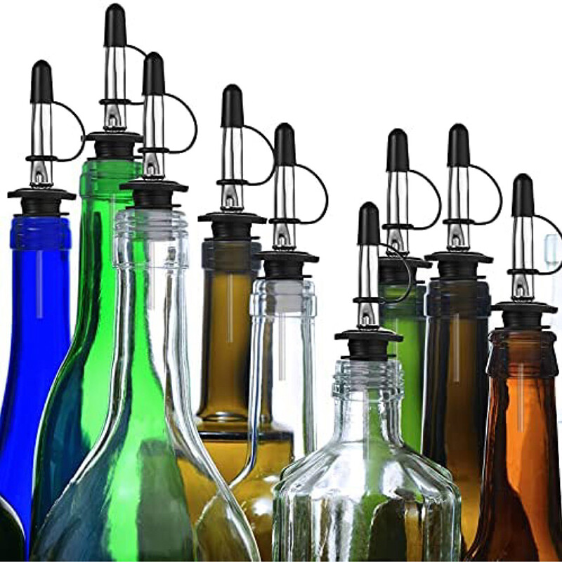 10Pcs Pourer Cap Rubber Liquor Bottle Pour Dispenser Spout Dust Covers ...
