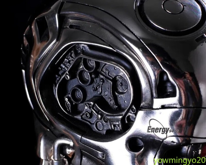 Terminator Arnold T2 T800 1:1 Endoskeleton Skull Bust Statue Resin LED ...