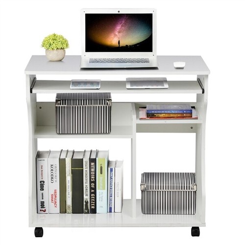 Space Saver Study Table Wooden Office Computer Desk PC Table with ...