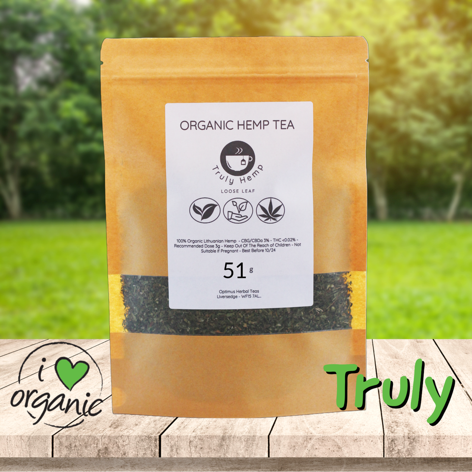 Seedless Organic Hemp Herbal Tea Sleep Anxiety Stress Relief Premium ...